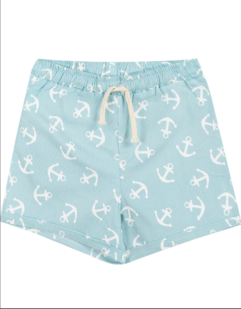 Pastel Blue Anchor Shorts on Luulla