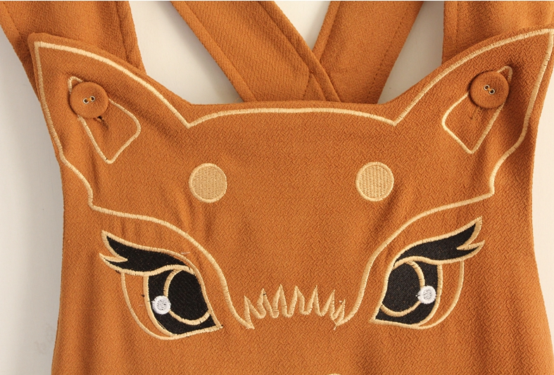 The Chic Embroidered Vest Dress Cute Deer on Luulla